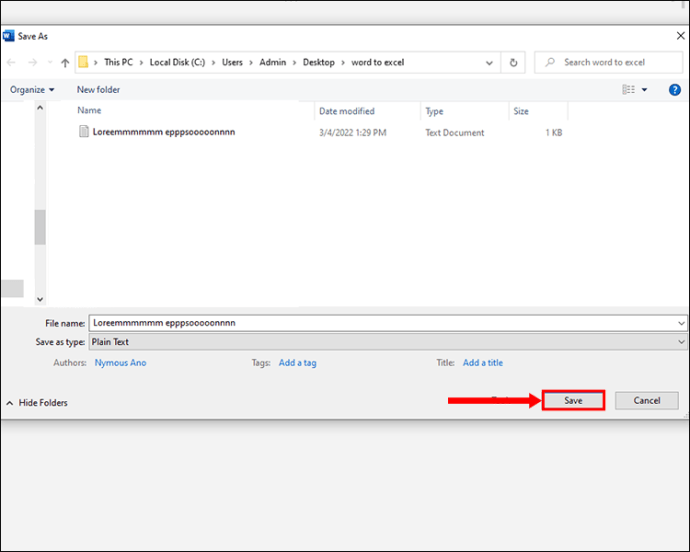 How To Convert Word To Excel