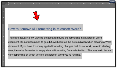 How To Remove All Formatting In Microsoft Word