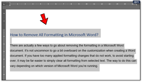 How To Remove All Formatting In Microsoft Word