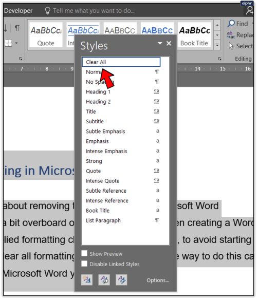 How To Remove All Formatting In Microsoft Word