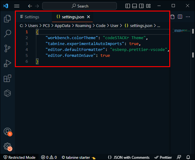 How To Open Settings.json In VS Code